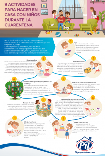 9 ACTIVIDADES PARA HACER CASA CON NIÑOS DURANTE LA CUARENTENA - Pil Andina